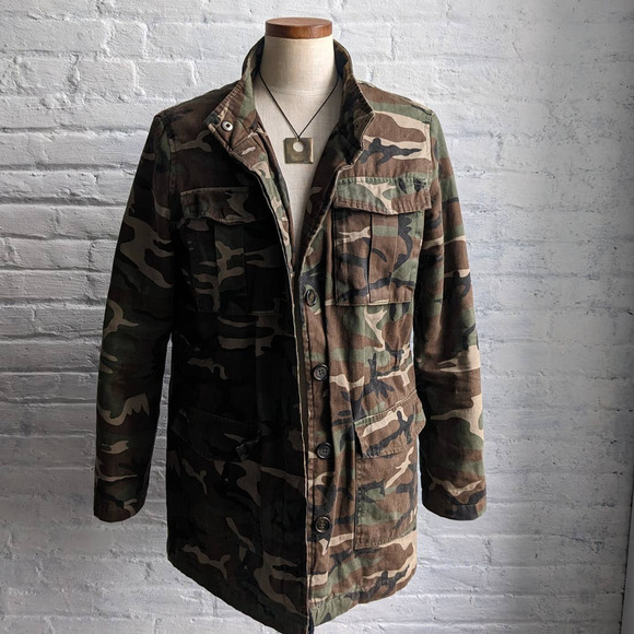 Free People | Jackets & Coats | Vintage Army Camo Jacket Camouflage ...